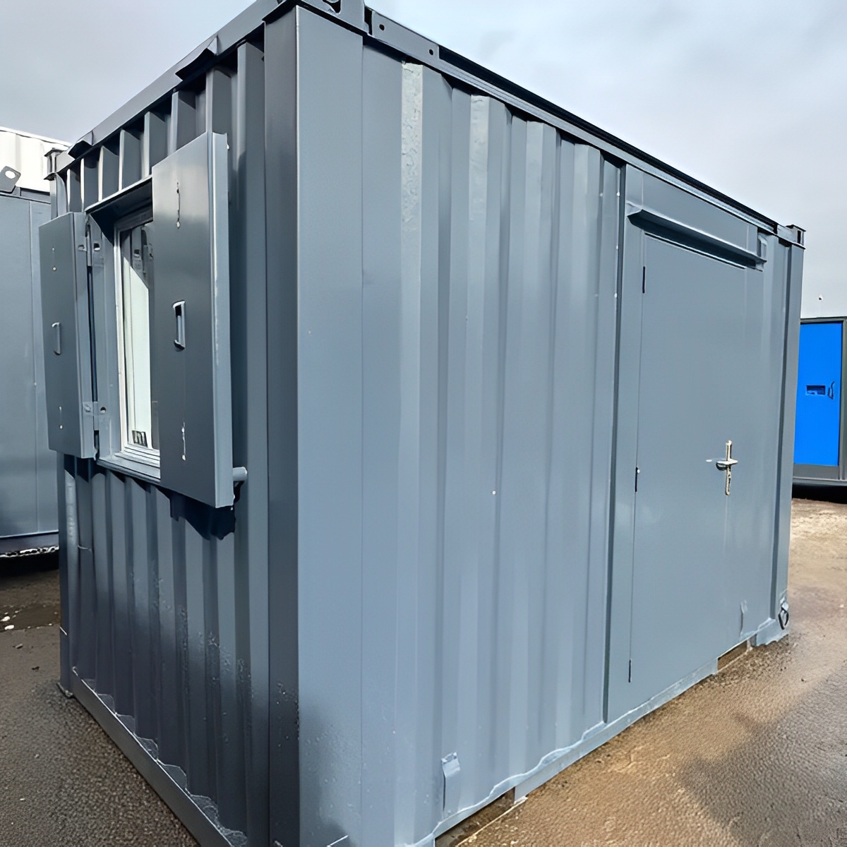10ft × 8ft Shipping Container Office | Portable Anti-Vandal Building ...